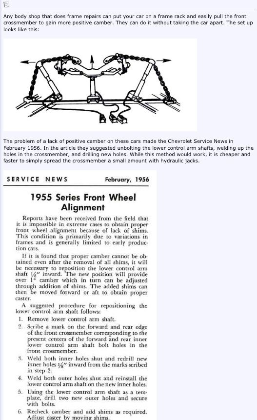 Front End Alignment | Chevy Tri Five Forum